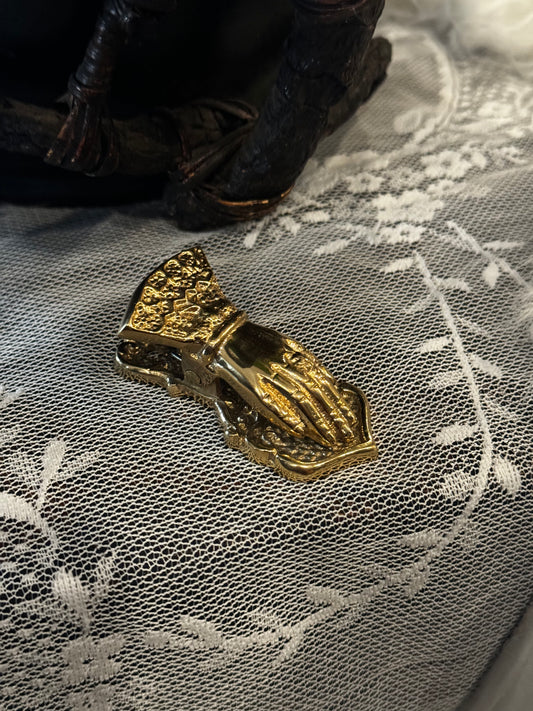 Small Brass Hand Clip (Comes in Aged Brass or Polished)
